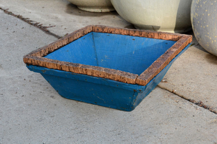 Vintage Blue Fish Bin | Detroit Garden Works